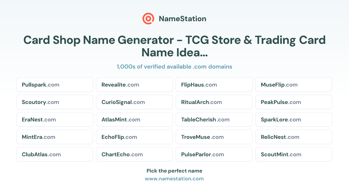 Card Shop Name Generator - TCG Store & Trading Card Name Ideas (2026 ...